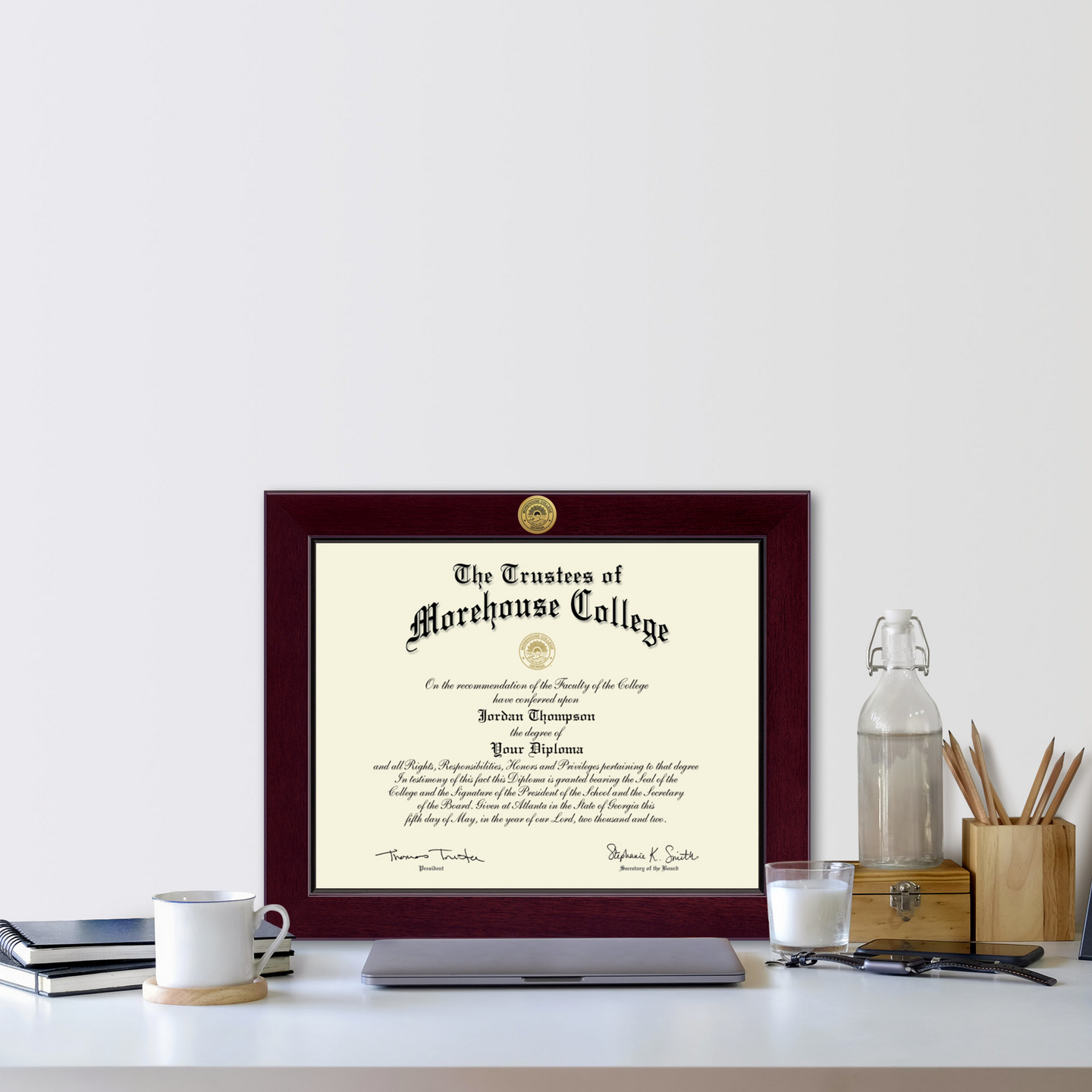 Morehouse College Century Gold Engraved Diploma Frame in Cordova - Item ...