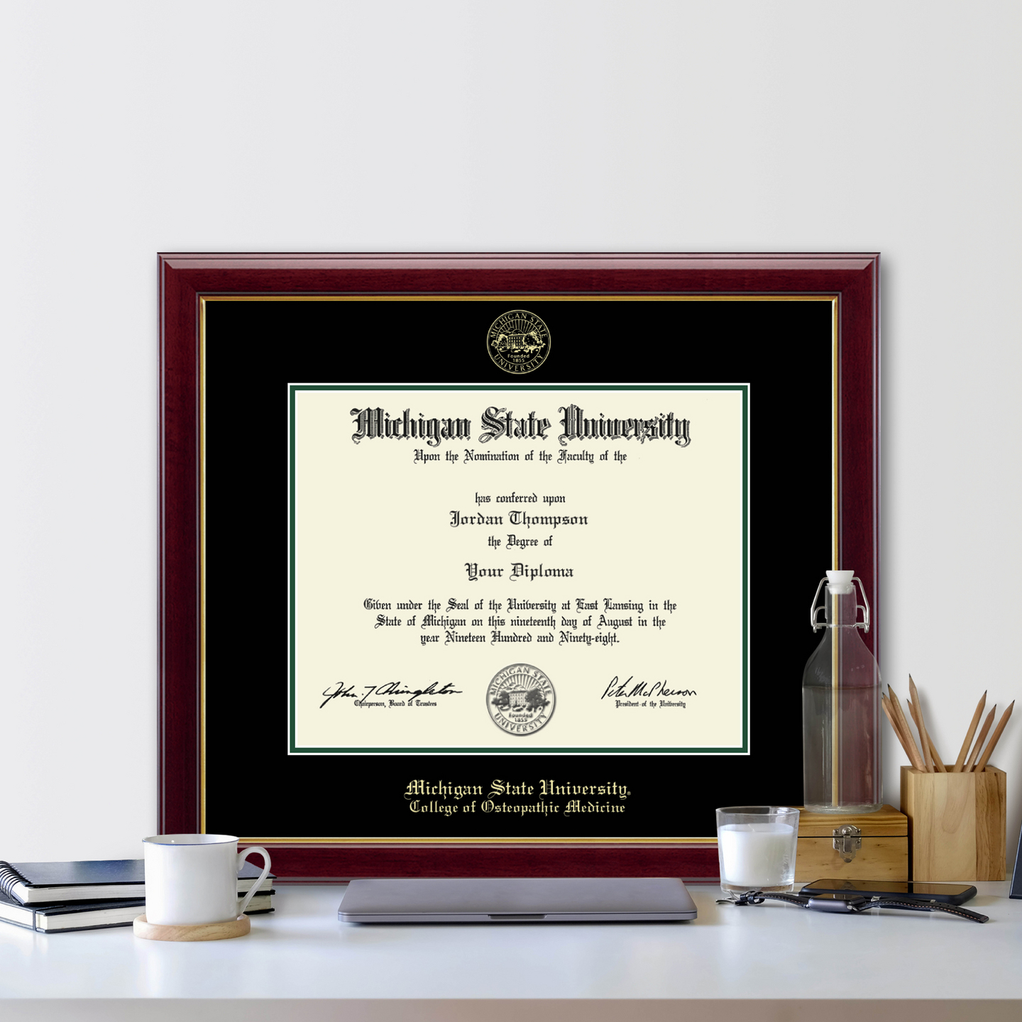 Michigan State University Gold Embossed Diploma Frame in Gallery - Item ...
