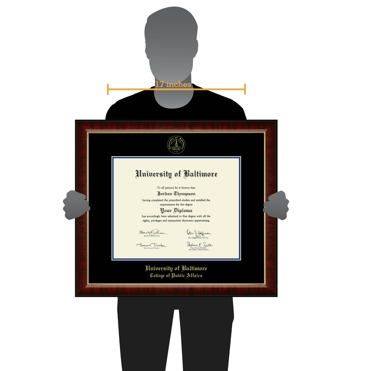 University of Baltimore Gold Embossed Diploma Frame in Murano - Item ...