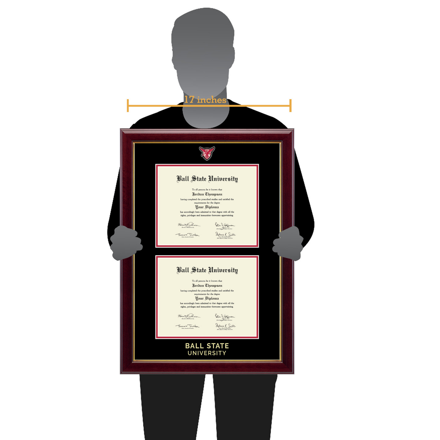 Ball State University Masterpiece Medallion Double Diploma Frame in ...