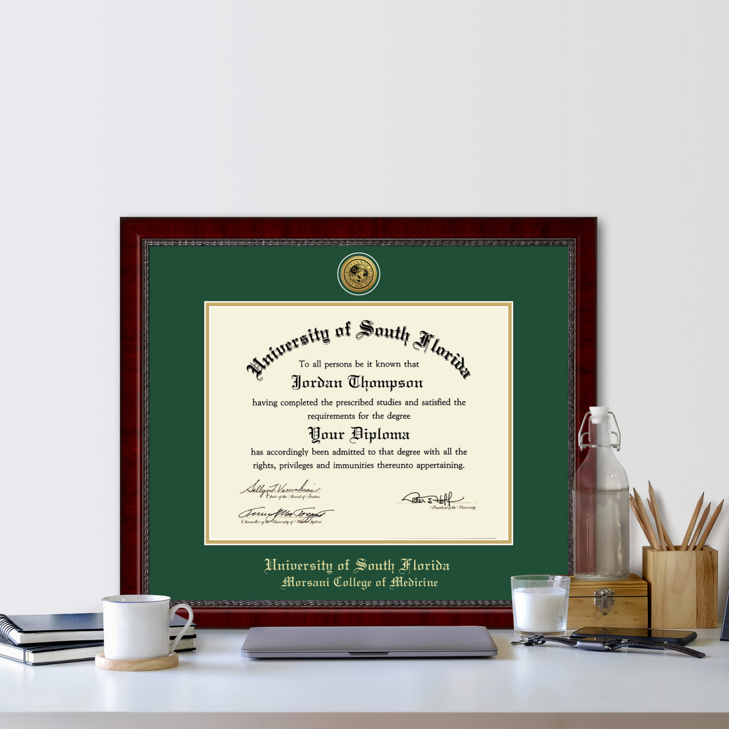 University of South Florida Gold Engraved Medallion Diploma Frame in ...