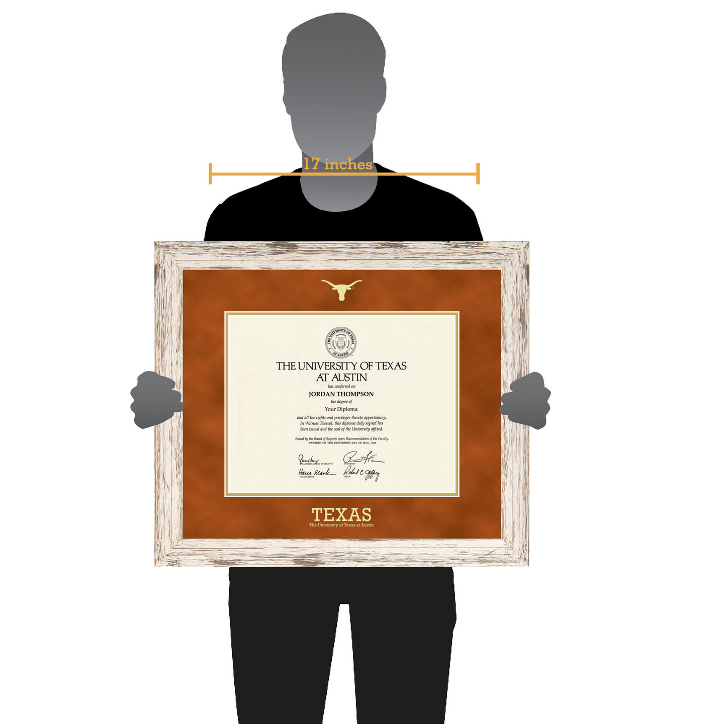 The University of Texas at Austin Gold Embossed Longhorn Diploma Frame ...