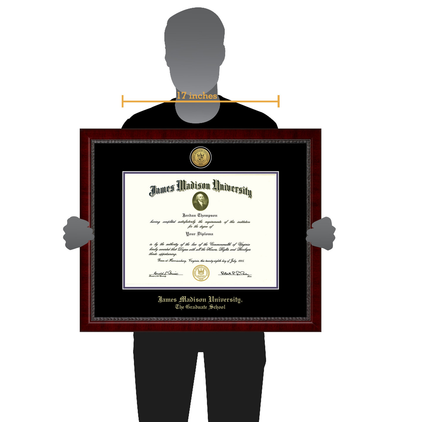 James Madison University Gold Engraved Medallion Diploma Frame in ...