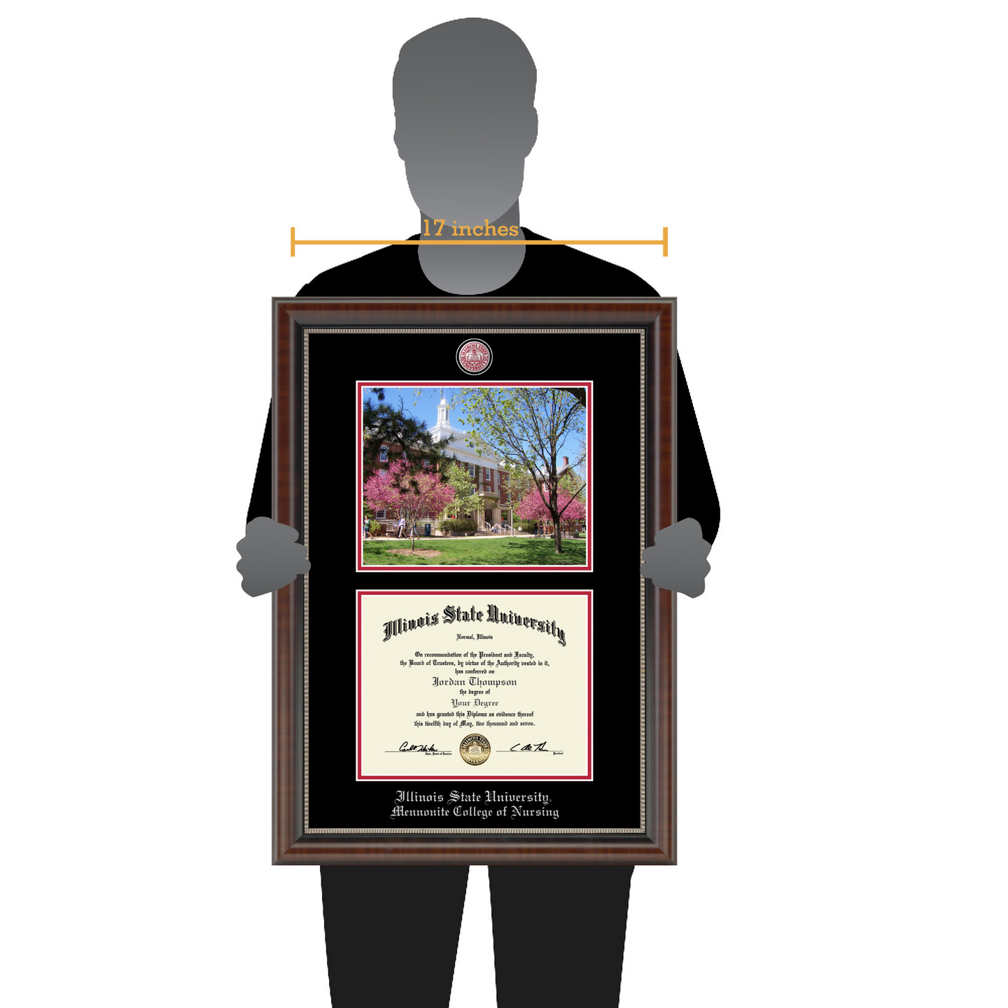 Illinois State University Campus Scene Masterpiece Diploma Frame in ...