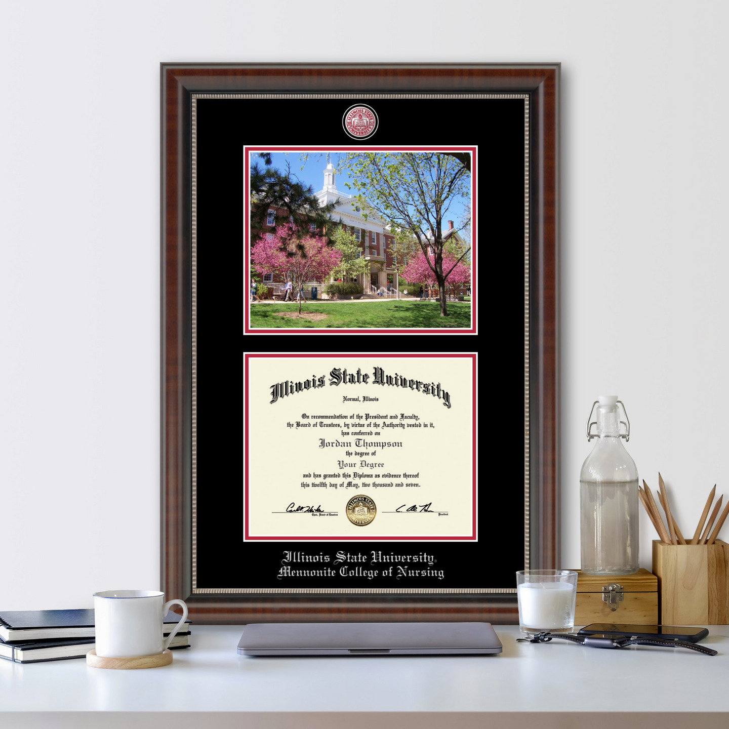 Illinois State University Campus Scene Masterpiece Diploma Frame in ...