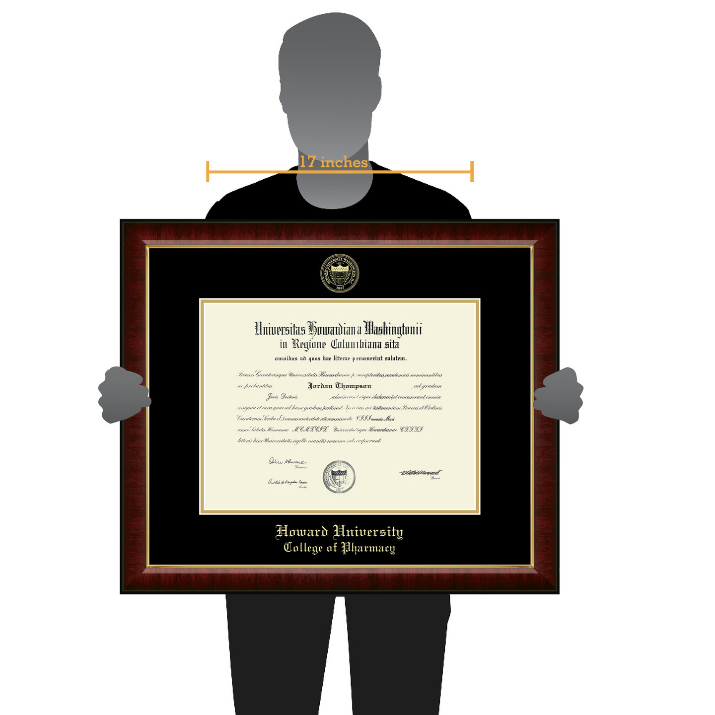 Howard University Gold Embossed Diploma Frame in Murano - Item #341784 ...