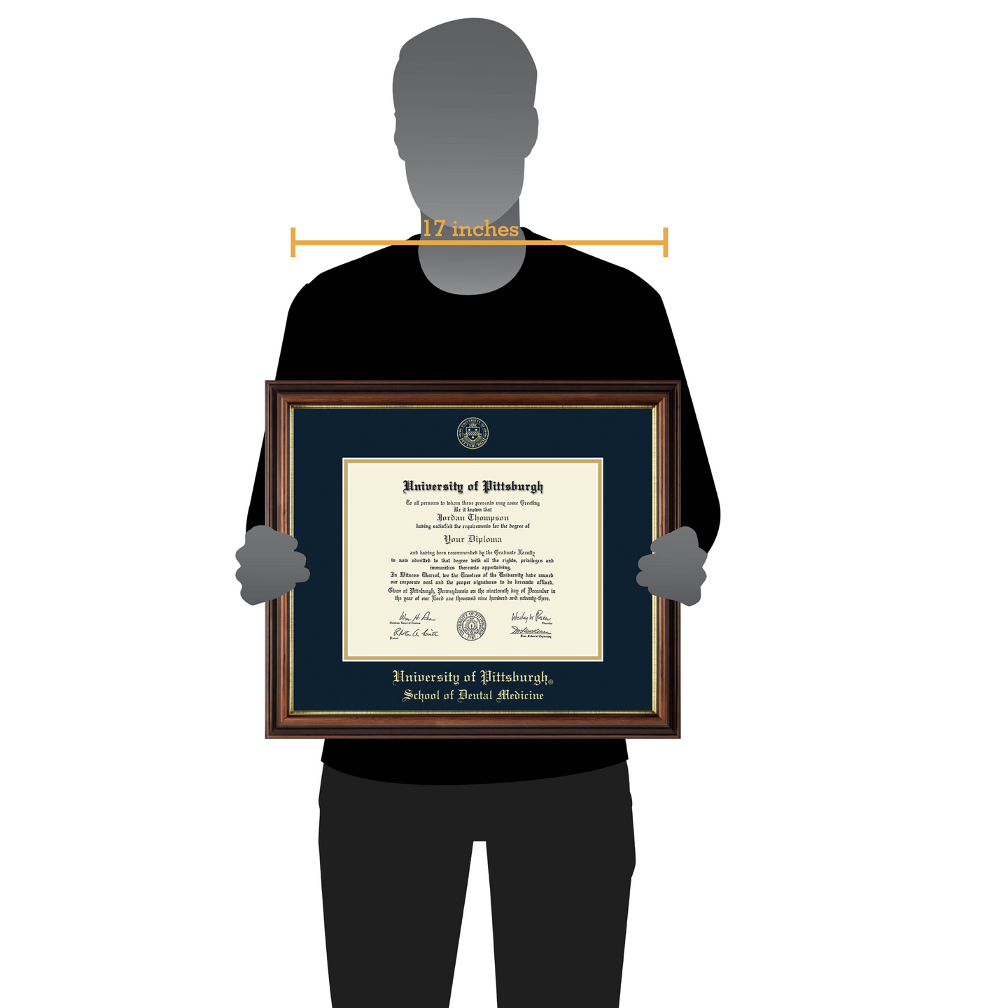 University of Pittsburgh Gold Embossed Diploma Frame in Regency Gold ...