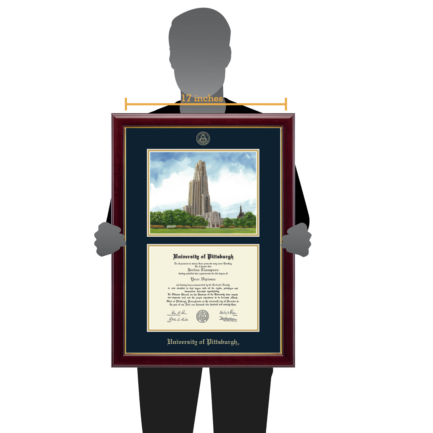 University of Pittsburgh Campus Scene Diploma Frame in Gallery - Item ...