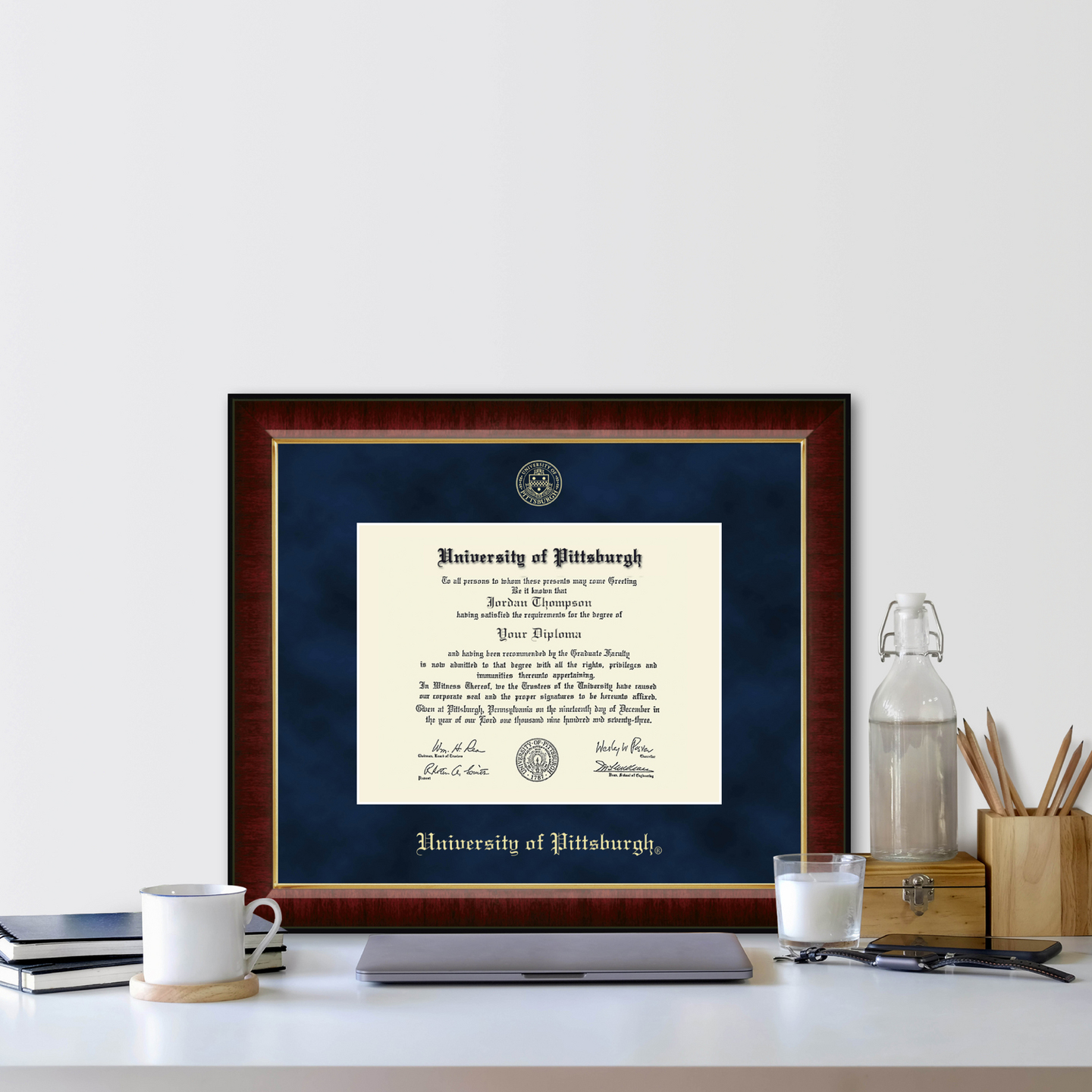 University of Pittsburgh Gold Embossed Diploma Frame in Murano - Item ...