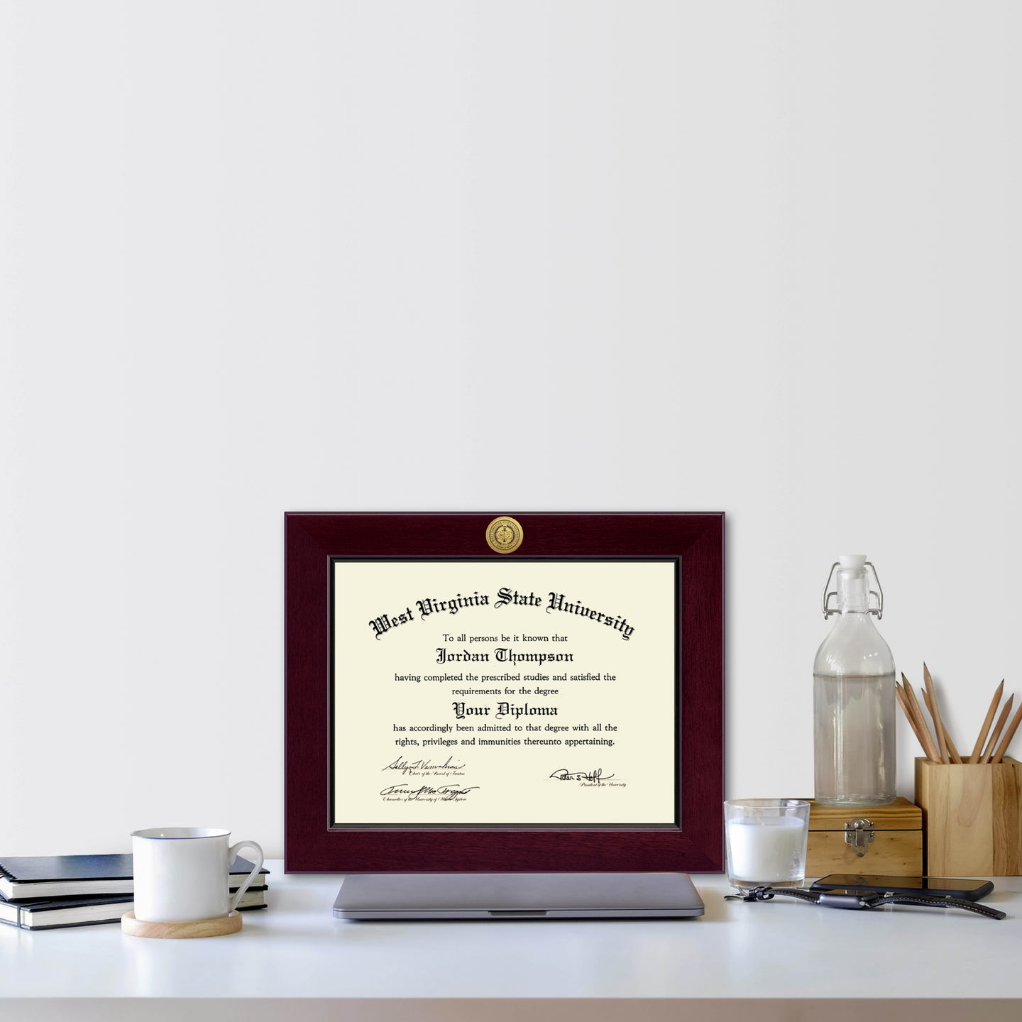 West Virginia State University Century Gold Engraved Diploma Frame in ...