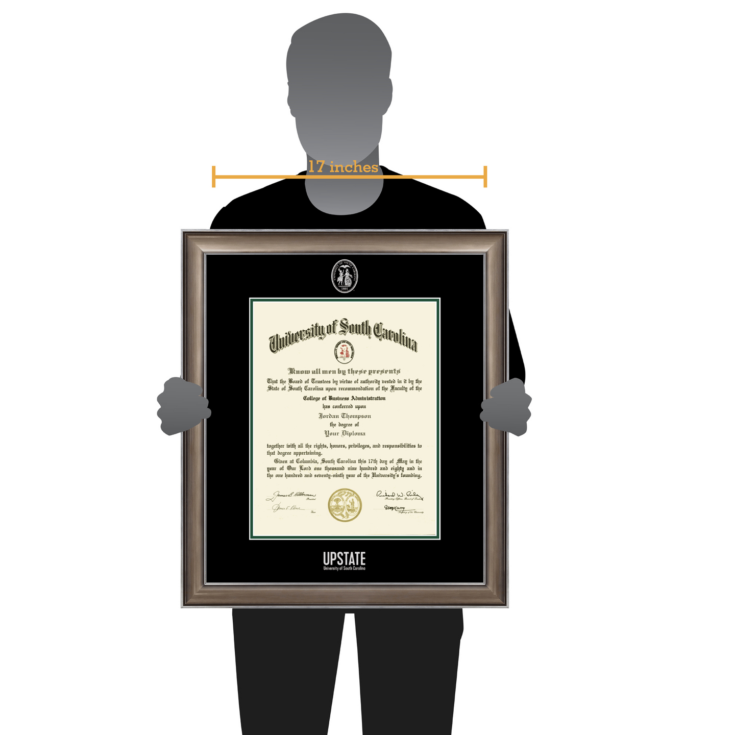 University of South Carolina Upstate Silver Embossed Diploma Frame in ...