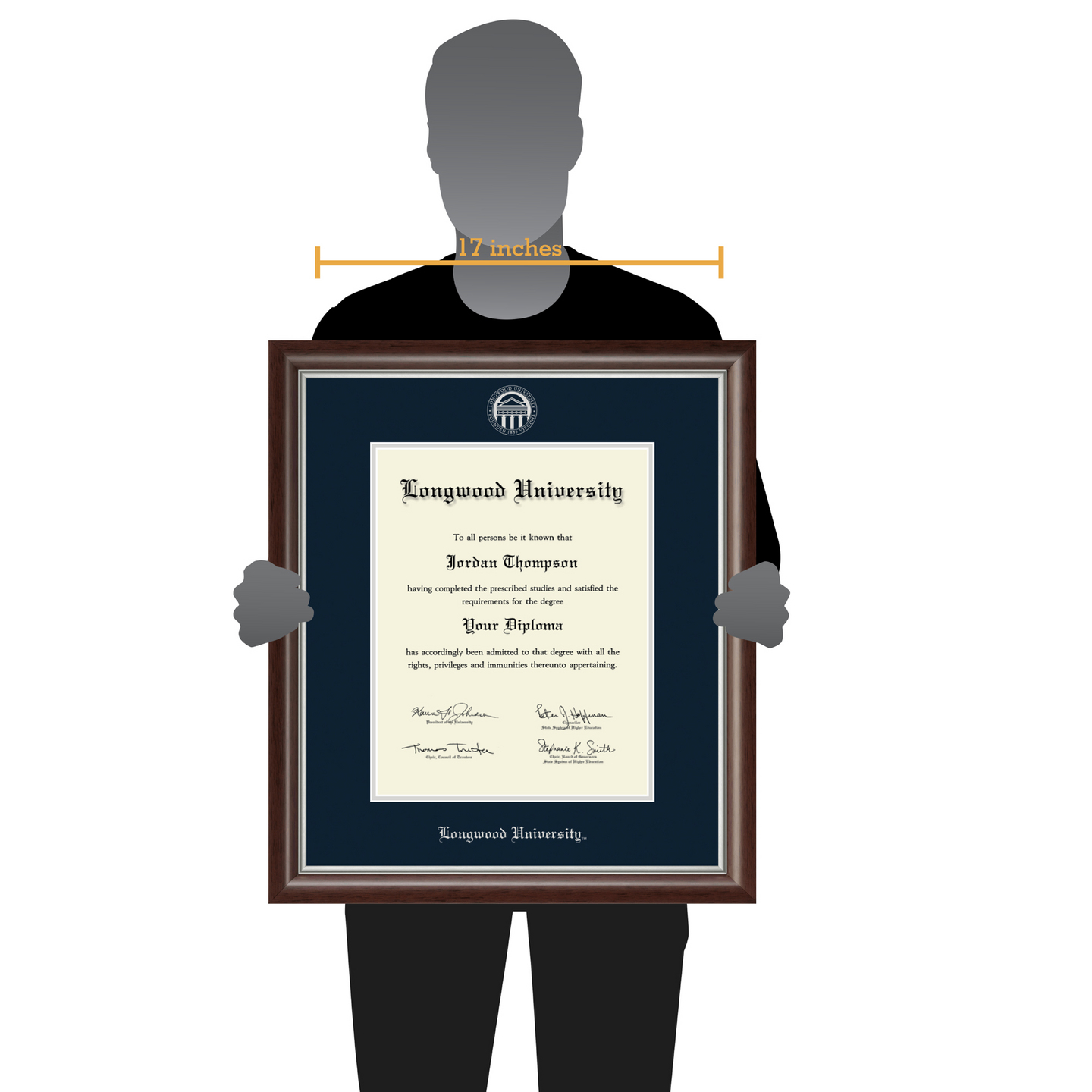 Longwood University Silver Embossed Diploma Frame in Devonshire - Item ...