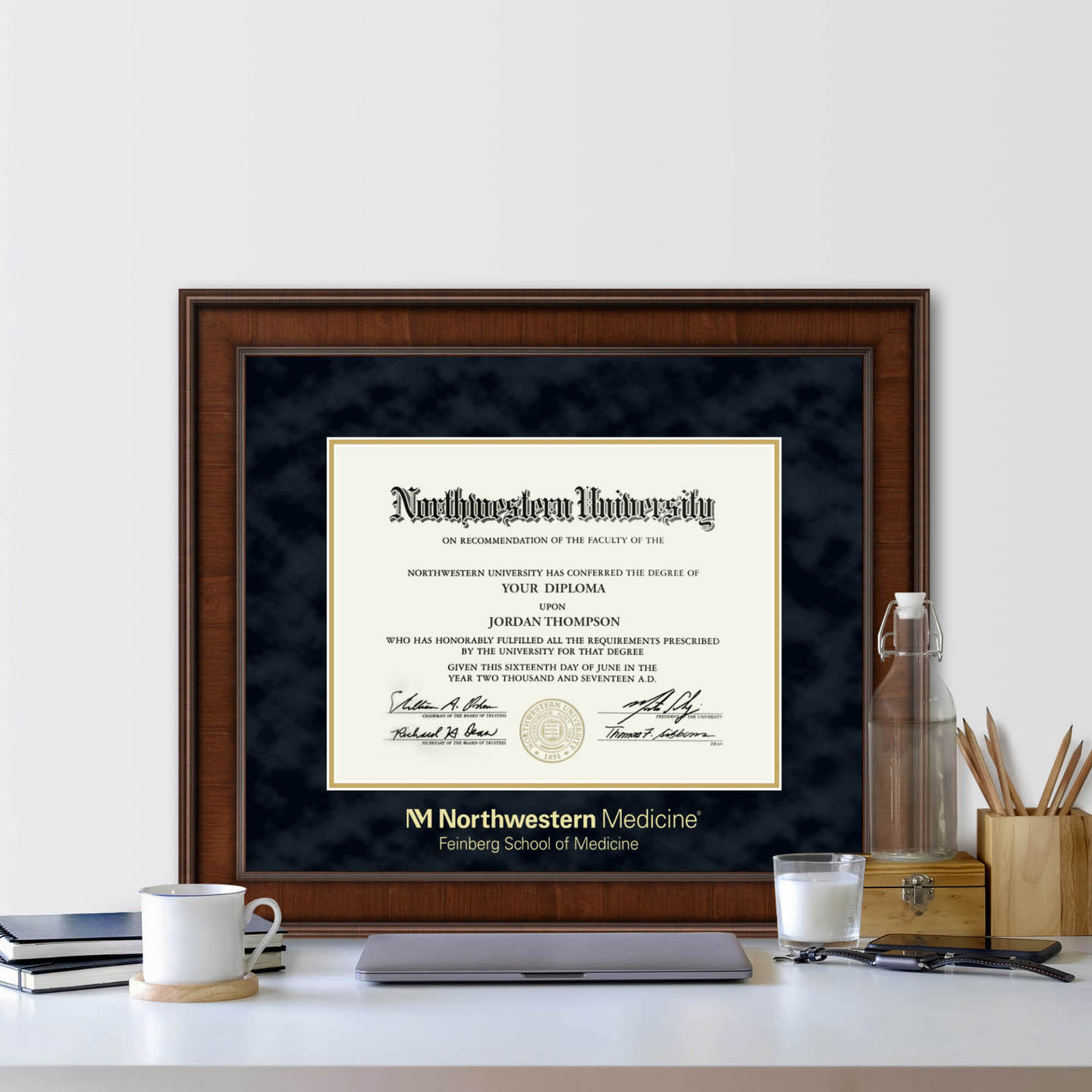 Northwestern University Gold Embossed Diploma Frame in Madison - Item ...
