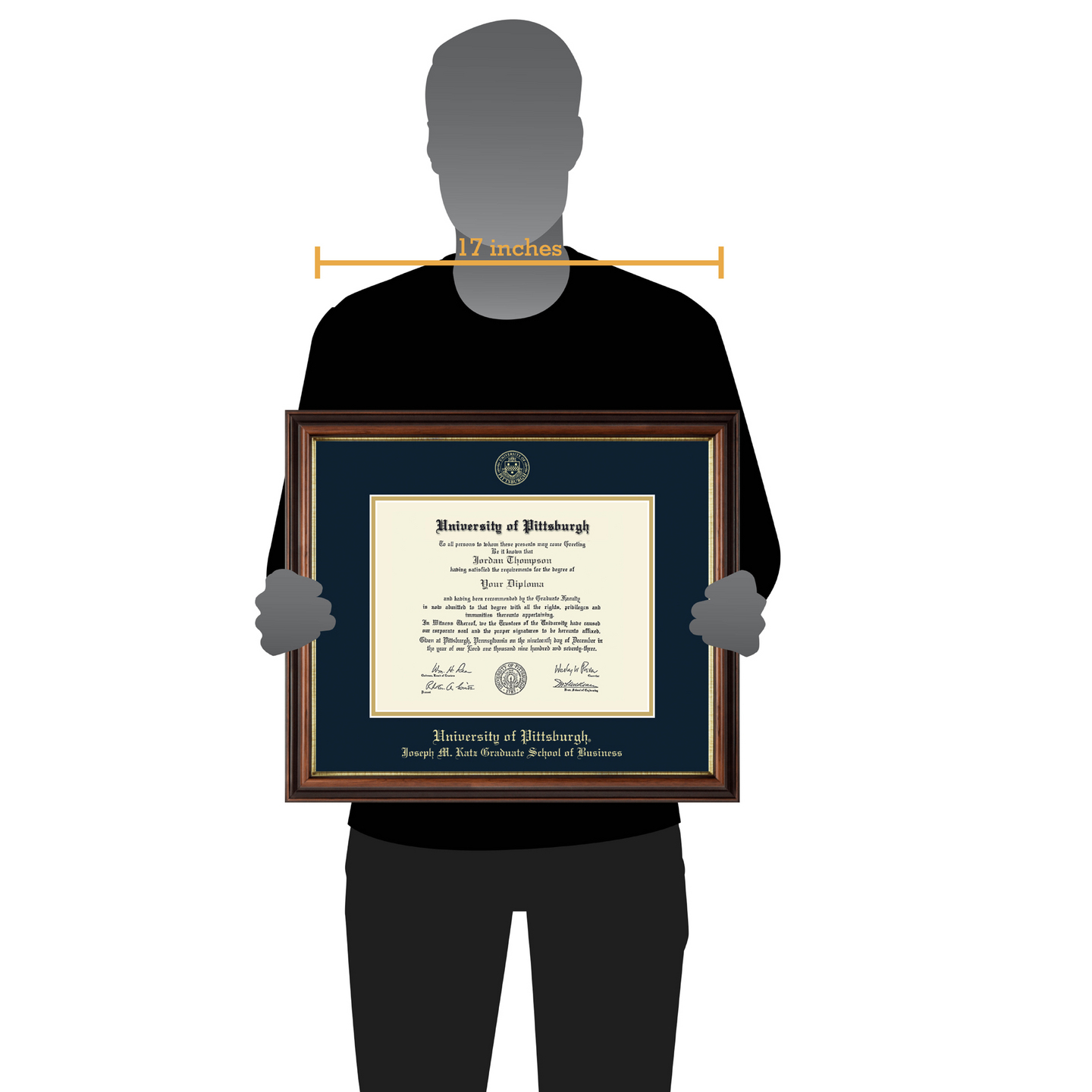 University of Pittsburgh Gold Embossed Diploma Frame in Regency Gold ...