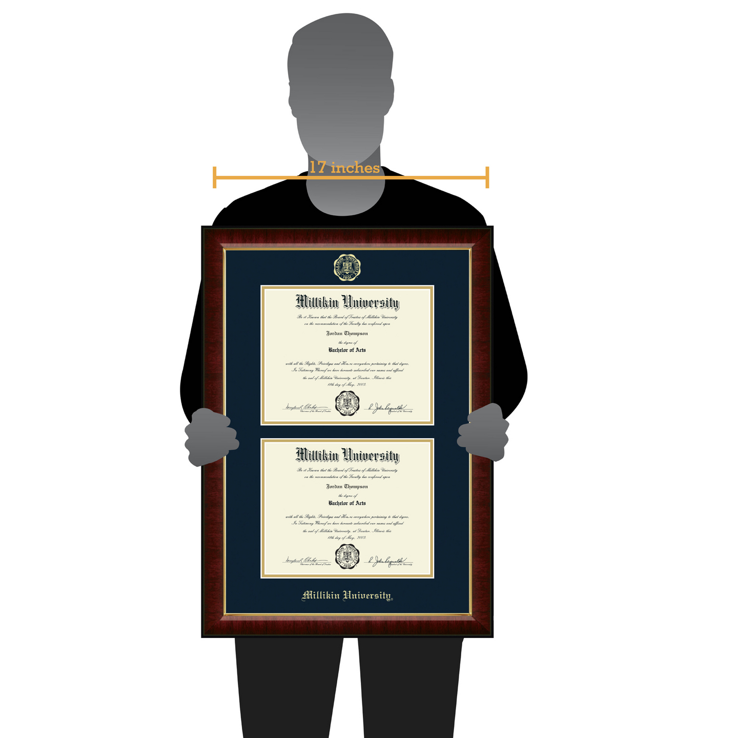 Millikin University Double Diploma Frame in Murano - Item #344652