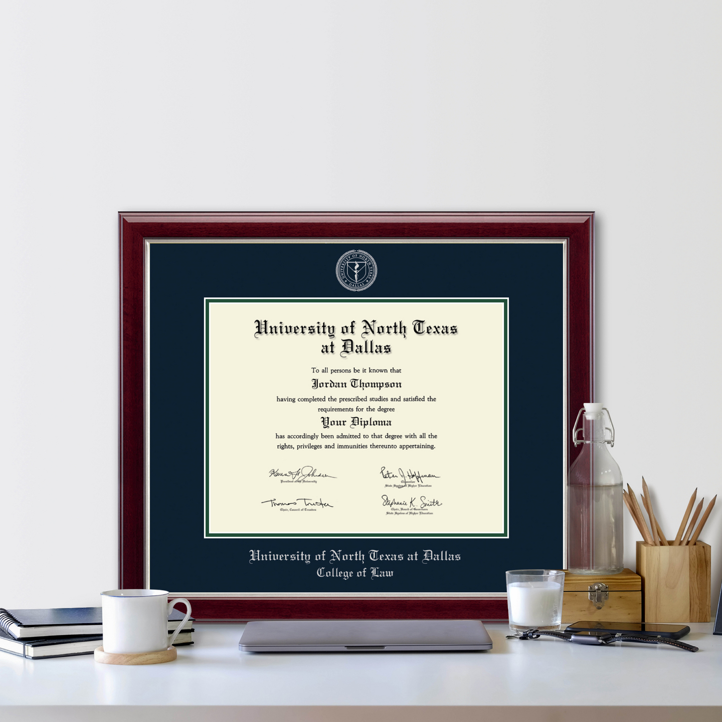 University of North Texas at Dallas Silver Embossed Diploma Frame in ...