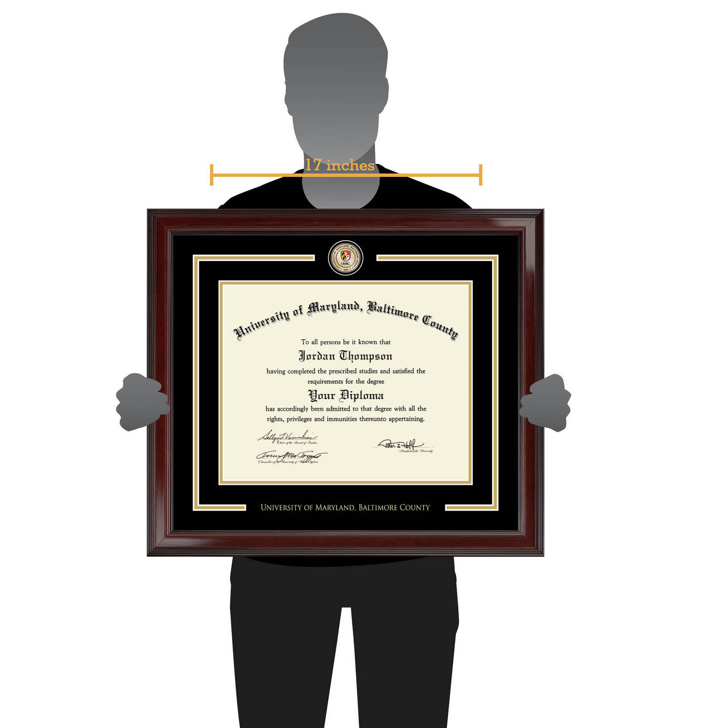 University of Maryland, Baltimore County Showcase Edition Diploma Frame ...