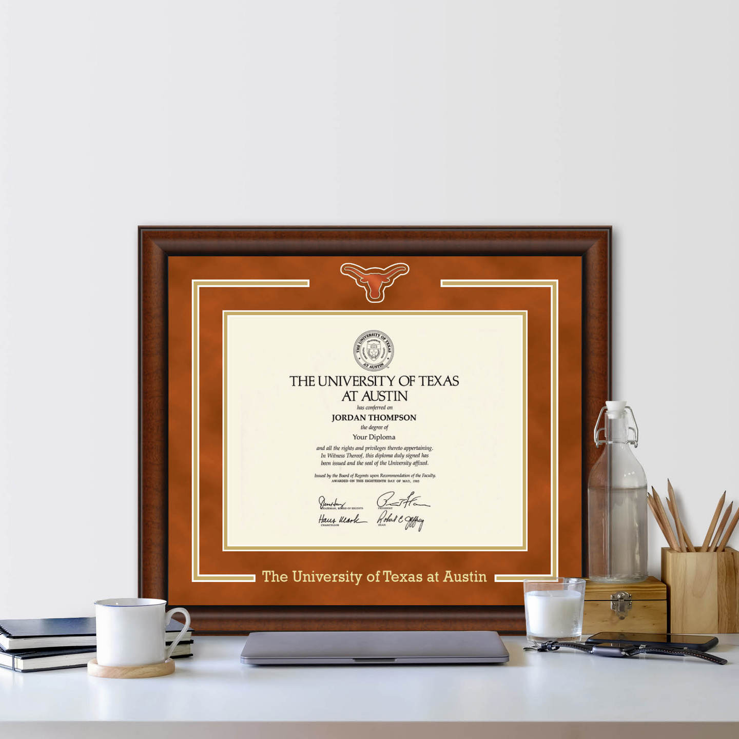 The University of Texas at Austin Longhorn Medallion Diploma Frame in ...