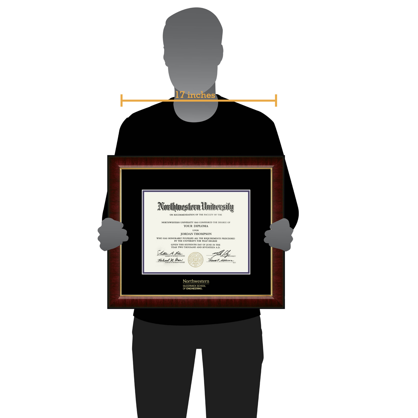 Northwestern University Gold Embossed Diploma Frame in Murano - Item ...