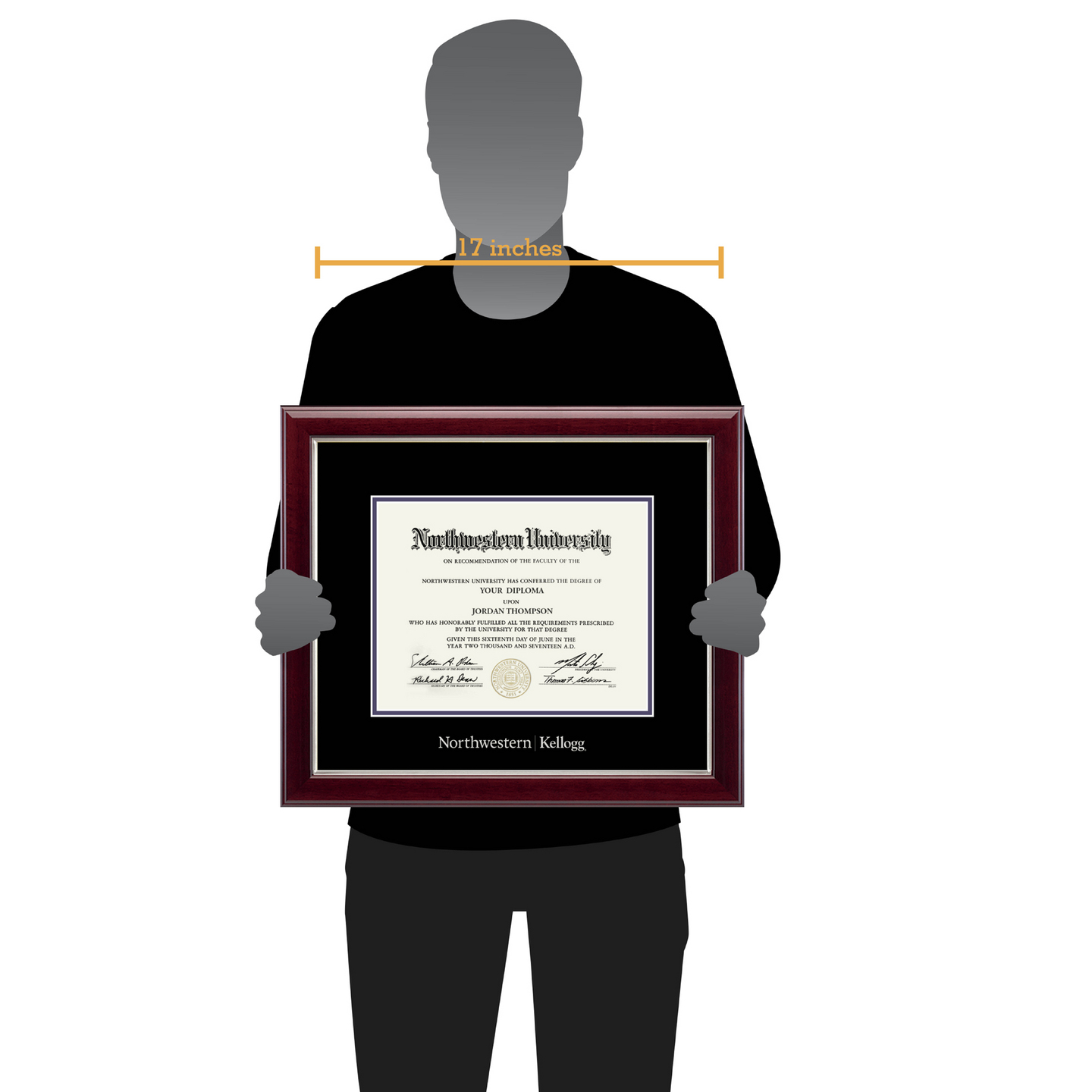 Northwestern University Silver Embossed Diploma Frame in Kensington ...