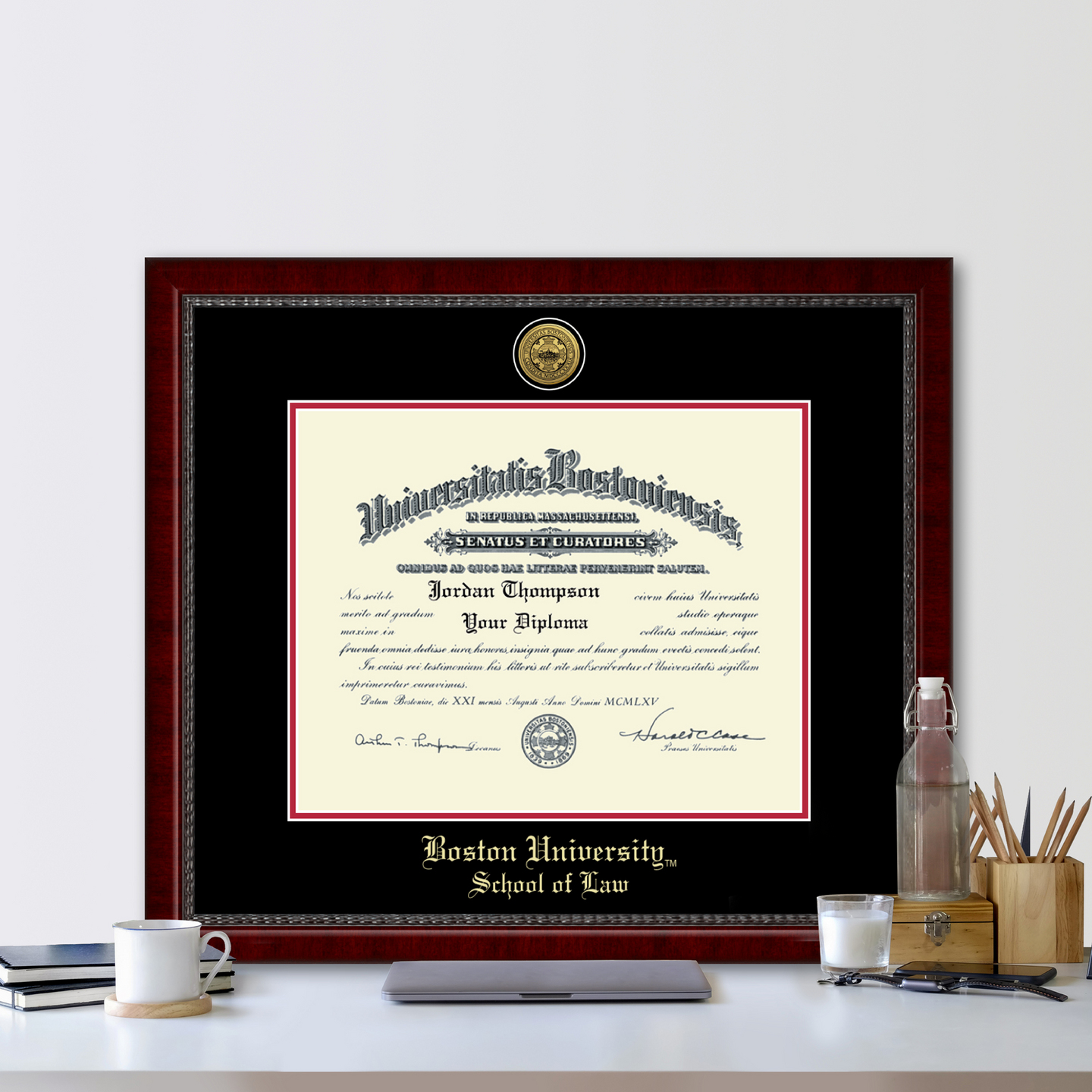 Boston University Gold Engraved Medallion Diploma Frame in Sutton ...