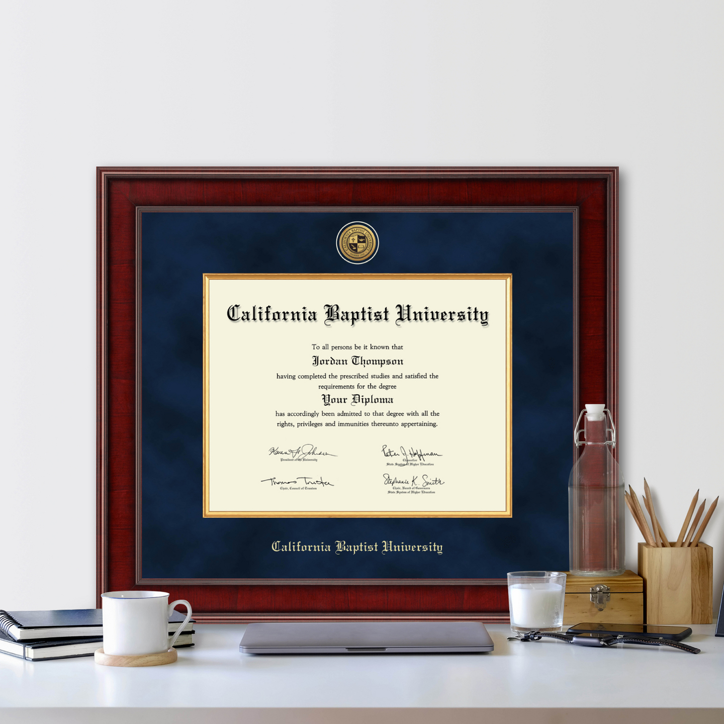 California Baptist University Presidential Gold Engraved Diploma Frame ...