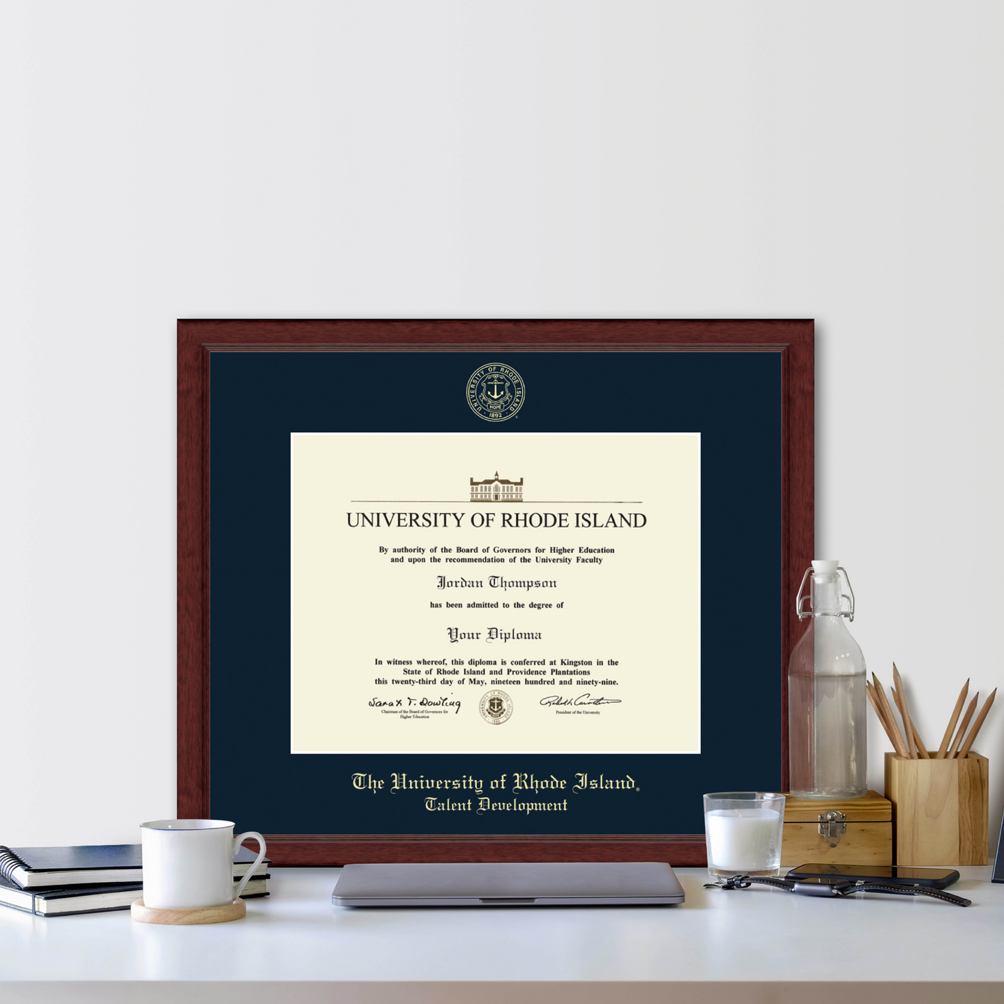 The University of Rhode Island Gold Embossed Diploma Frame in Sierra ...