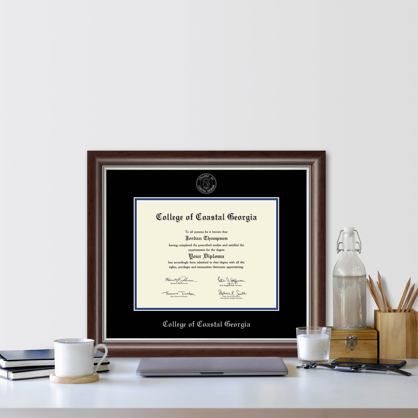 College of Coastal Georgia Silver Embossed Diploma Frame in Devonshire ...