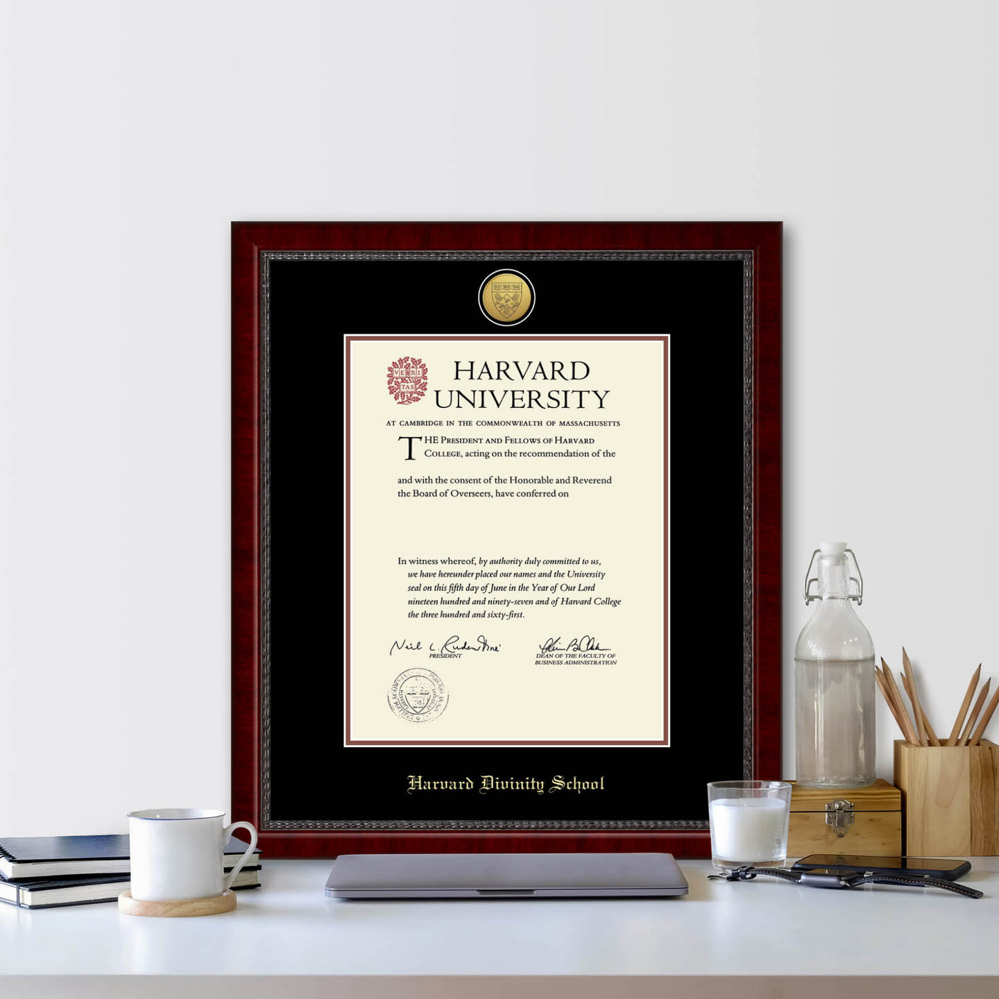 Harvard University Gold Engraved Medallion Diploma Frame in Sutton ...