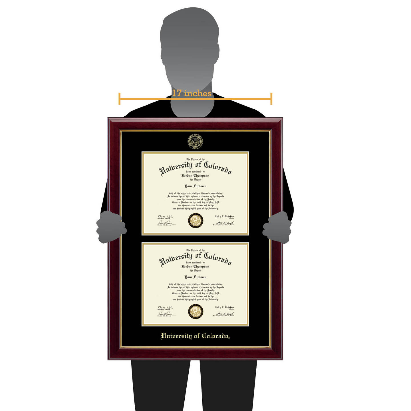University of Colorado Double Diploma Frame in Gallery - Item #365035
