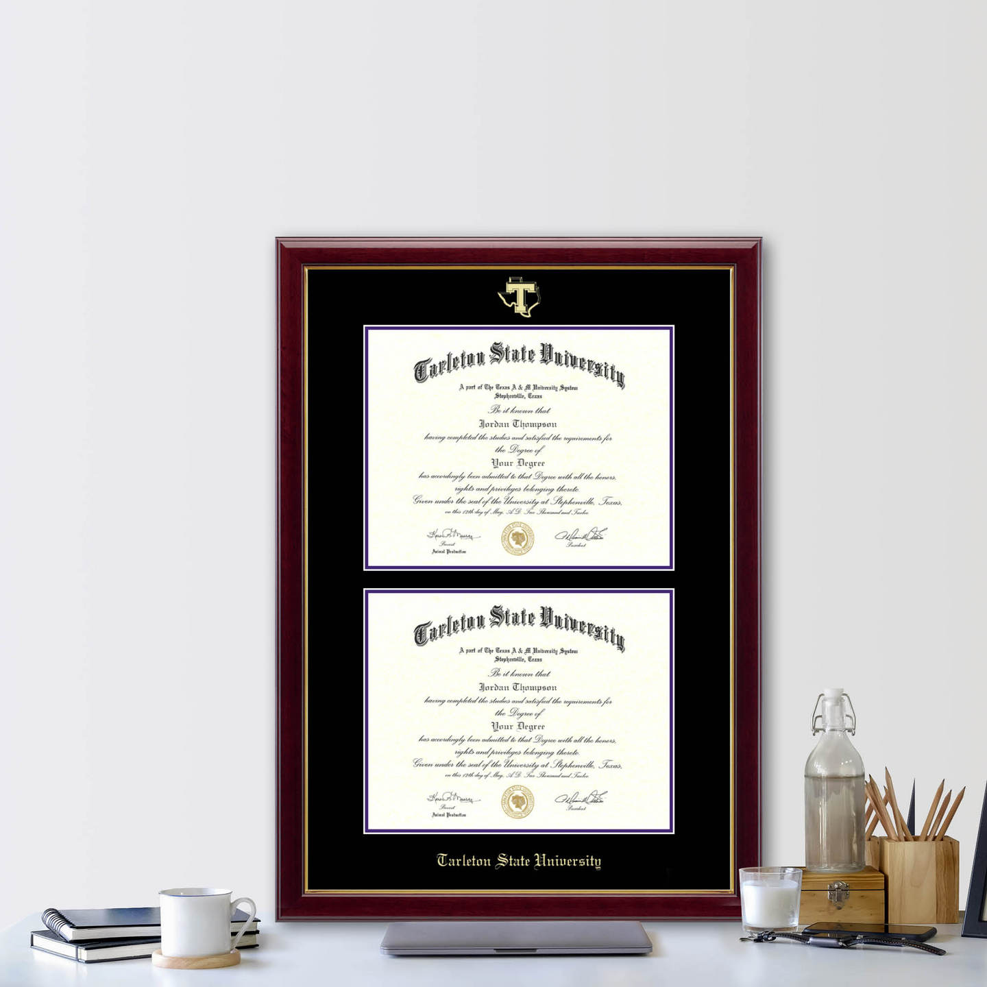 Tarleton State University Double Diploma Frame in Gallery - Item #366057