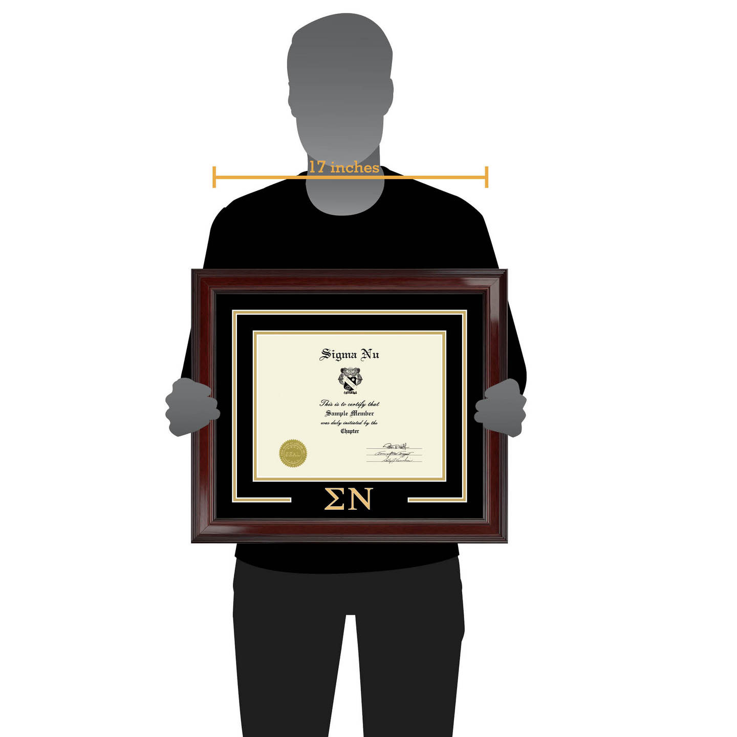 Sigma Nu Fraternity Greek Letters Certificate Frame in Encore - Item ...