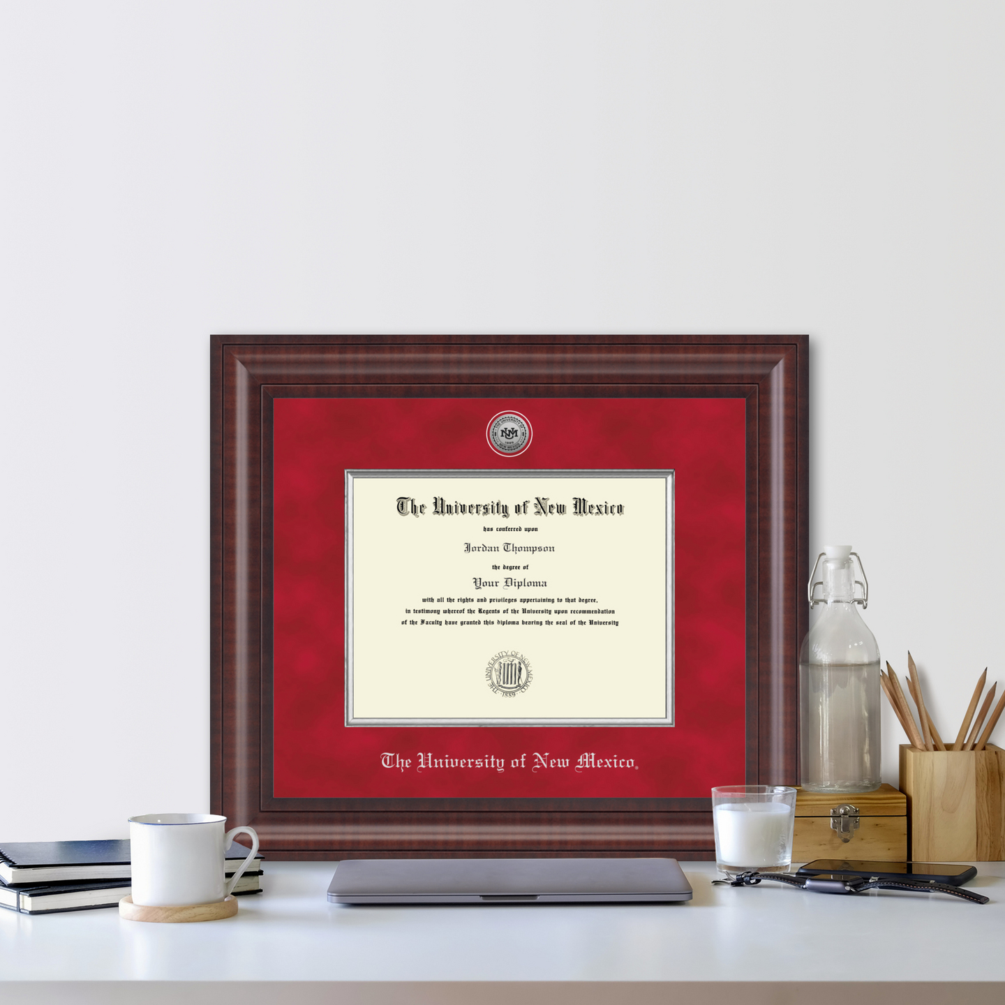 The University of New Mexico Presidential Silver Engraved Diploma Frame ...
