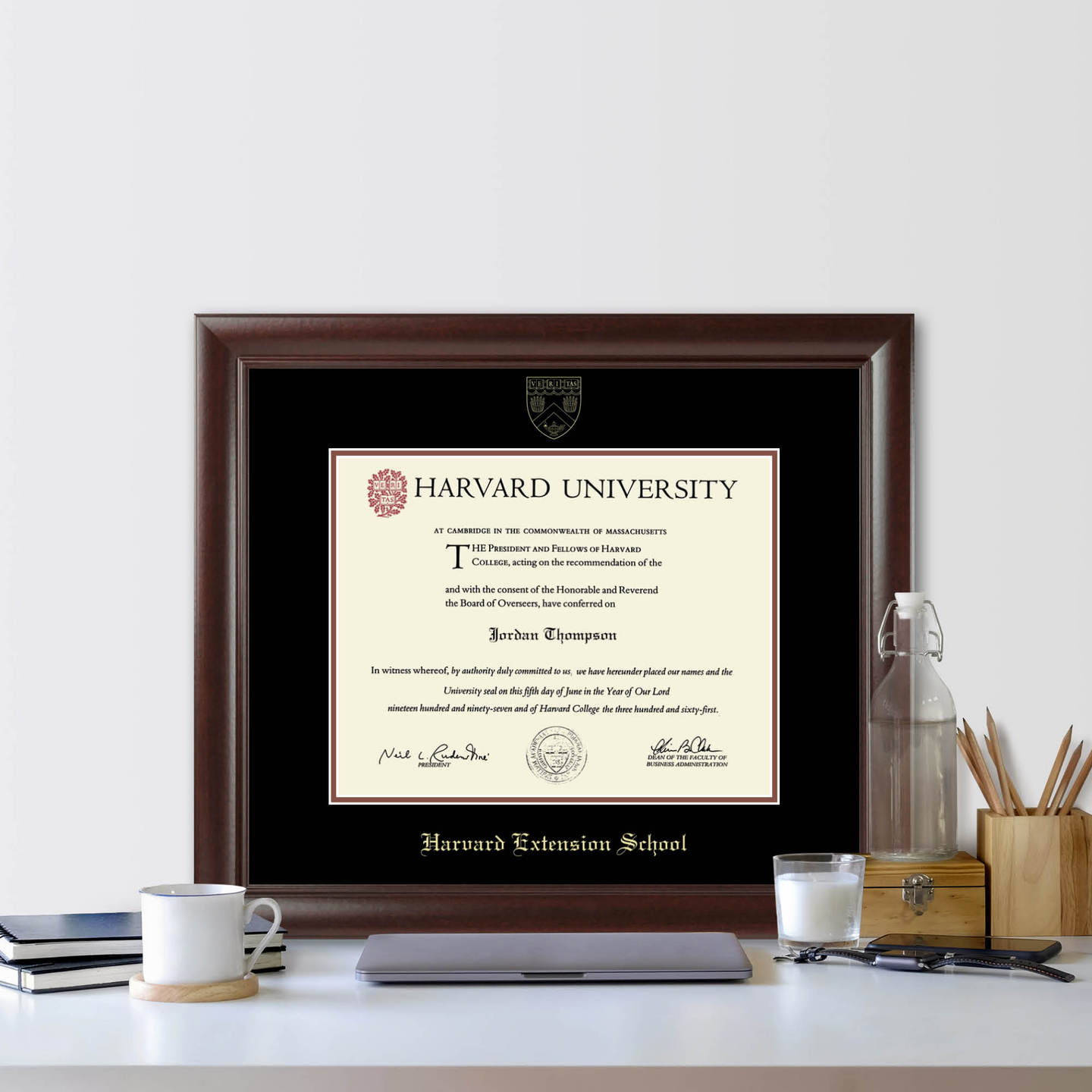Harvard University Gold Embossed Diploma Frame in Rainier - Item ...