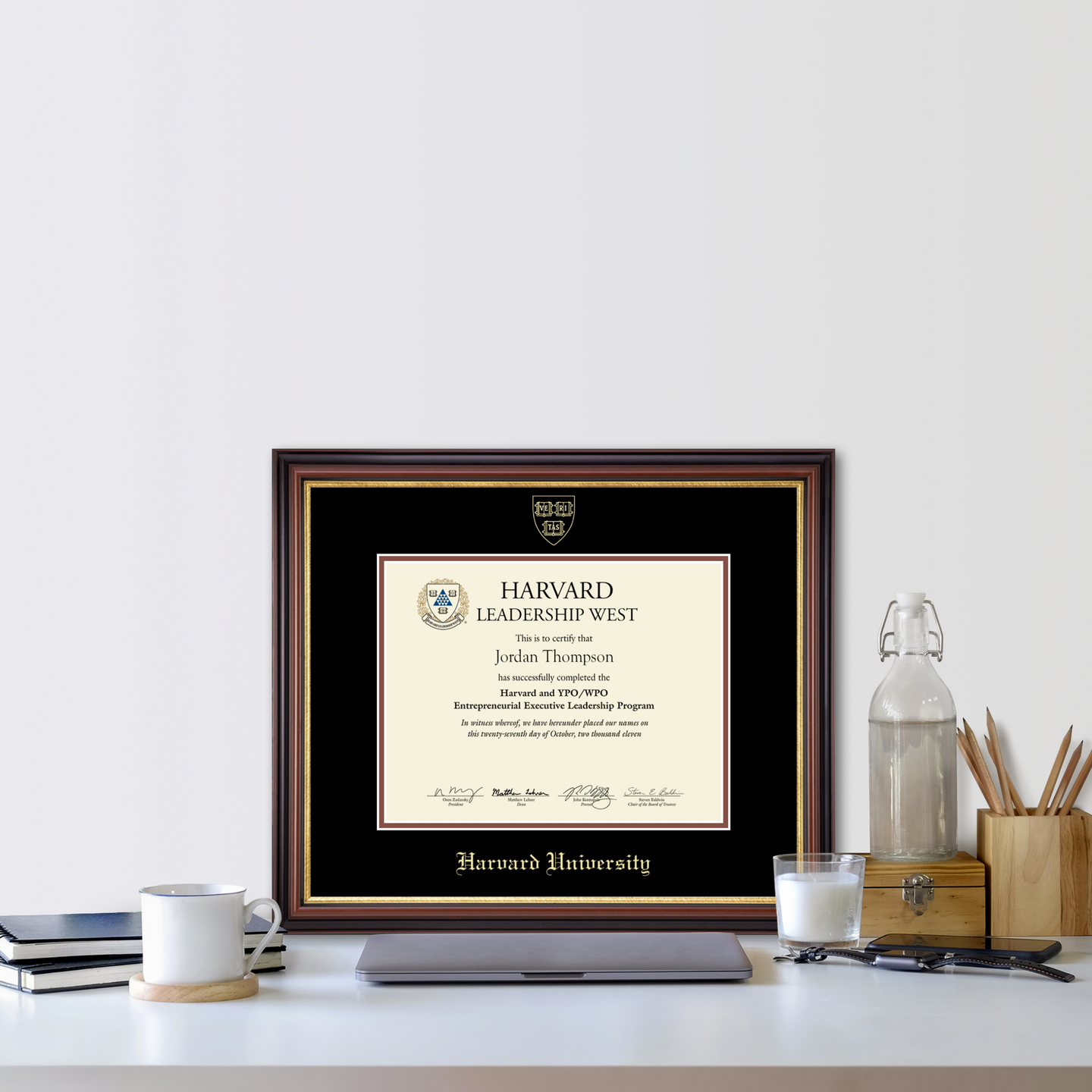 Harvard University Gold Embossed Certificate Frame in Regency Gold ...