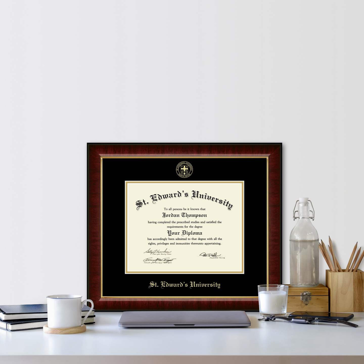 St. Edward's University Gold Embossed Diploma Frame in Murano - Item ...