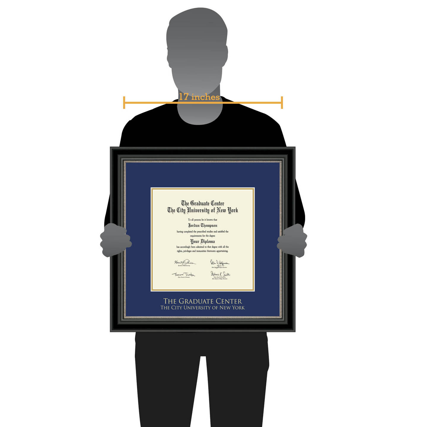 CUNY - The Graduate Center Gold Embossed Diploma Frame in Noir - Item ...