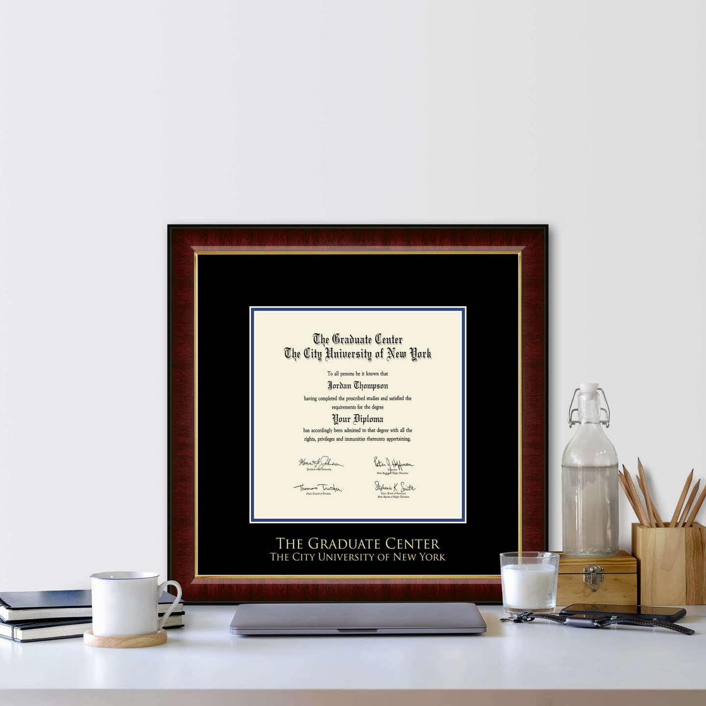 CUNY - The Graduate Center Gold Embossed Diploma Frame in Murano - Item ...