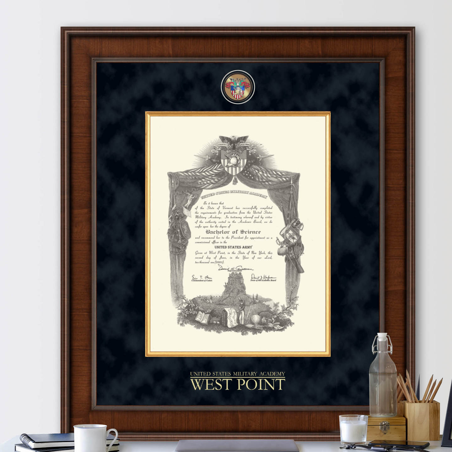 United States Military Academy Presidential Masterpiece Diploma Frame ...