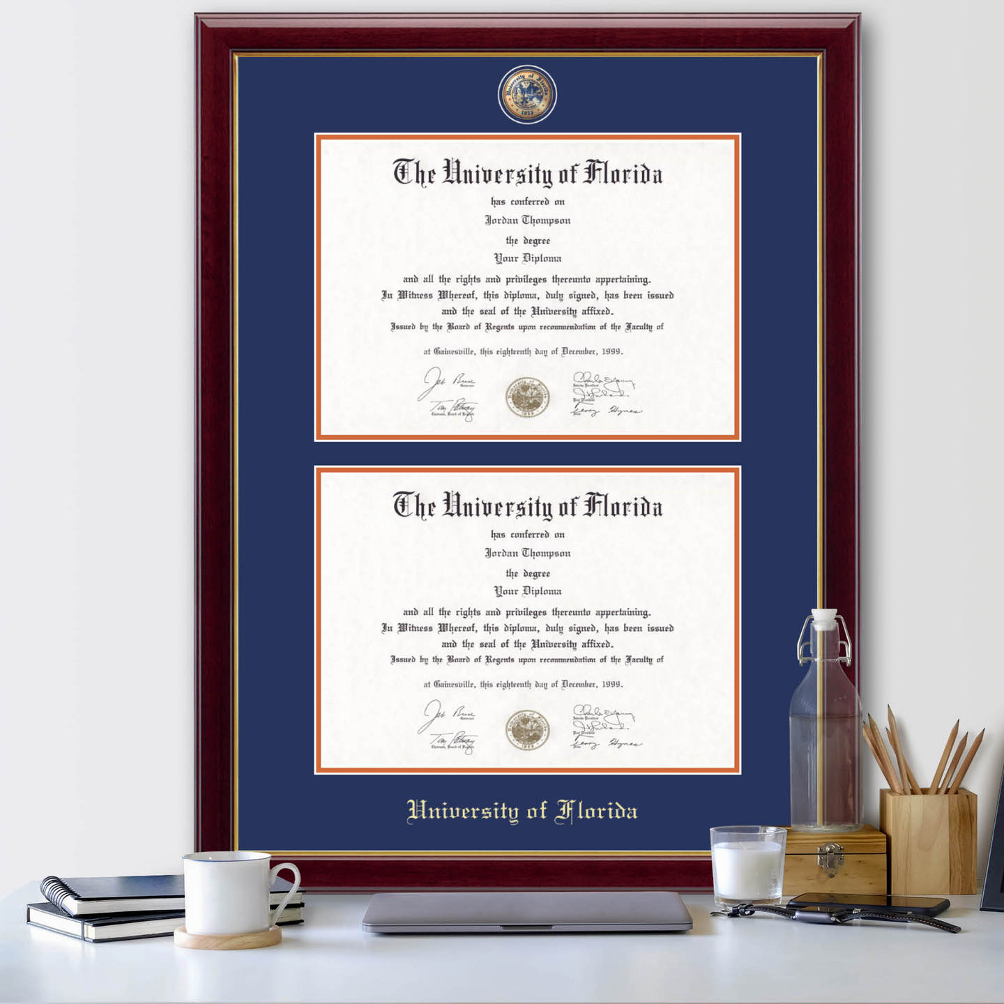 University of Florida Masterpiece Medallion Double Diploma Frame in ...