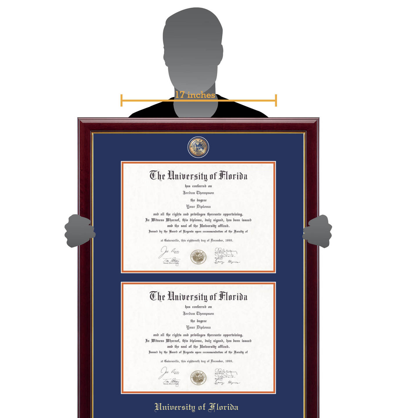 University of Florida Masterpiece Medallion Double Diploma Frame in ...