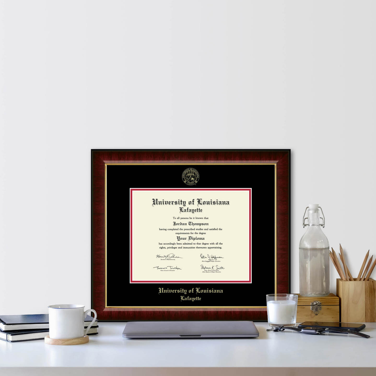 University of Louisiana Lafayette Gold Embossed Diploma Frame in Murano ...