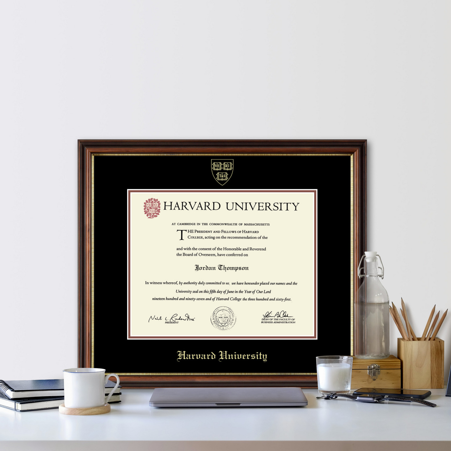 Harvard University Gold Embossed Diploma Frame in Regency Gold - Item ...