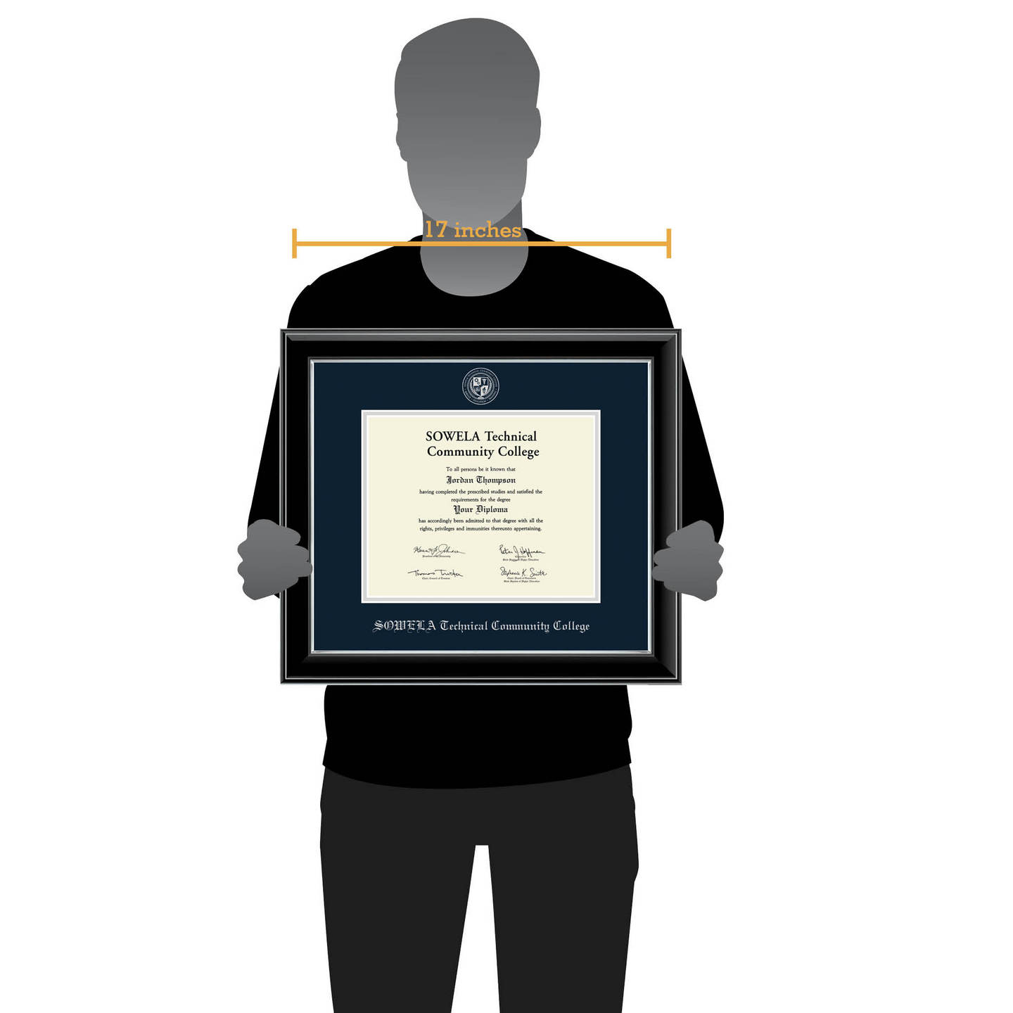 SOWELA Technical Community College Silver Embossed Diploma Frame in ...