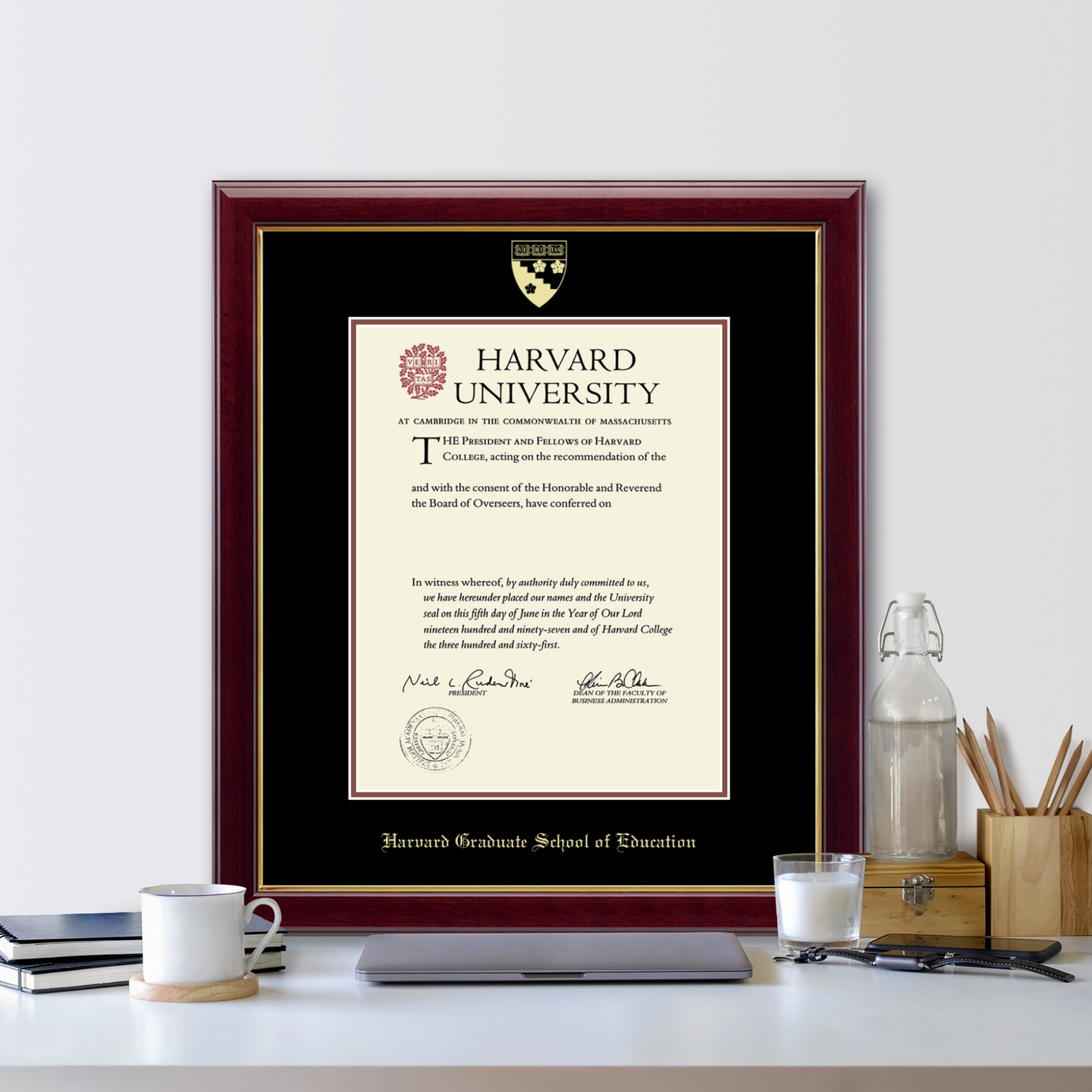 Harvard University Gold Embossed Diploma Frame in Gallery - Item ...