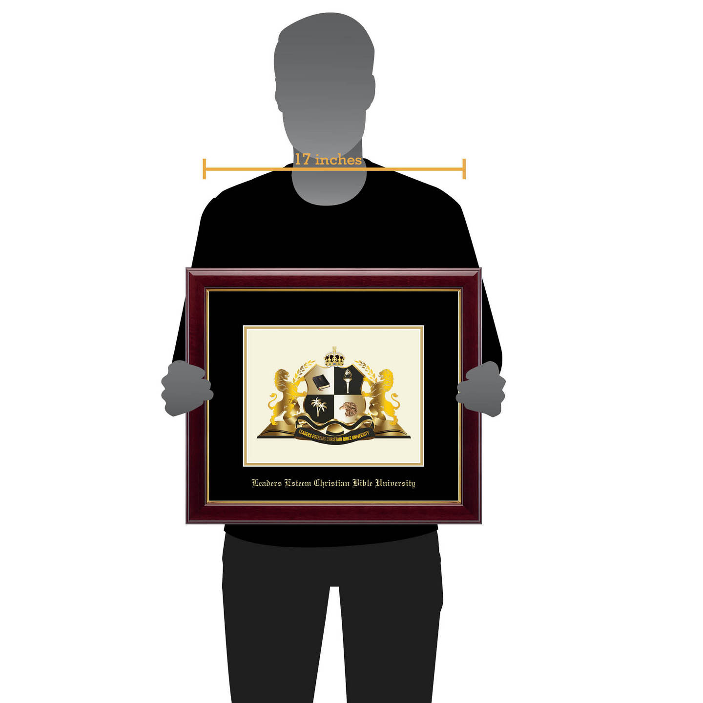 Leaders Esteem Christian Bible University Gold Embossed Diploma Frame ...
