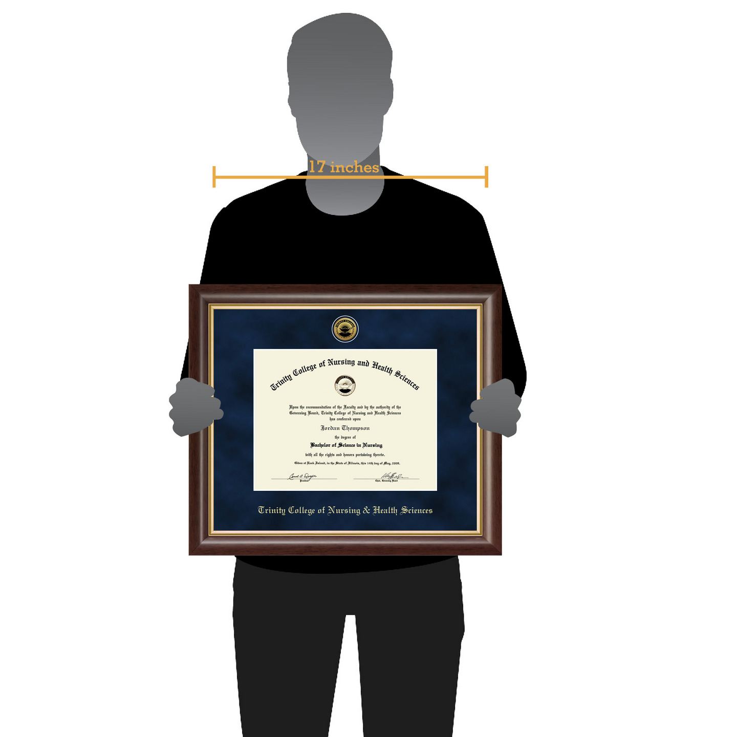 Trinity College of Nursing & Health Sciences Gold Engraved Diploma ...