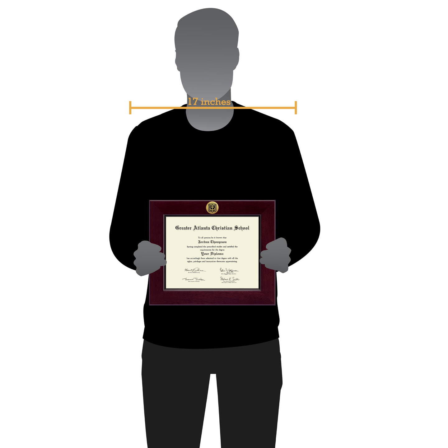 Greater Atlanta Christian School Century Gold Engraved Diploma Frame in ...