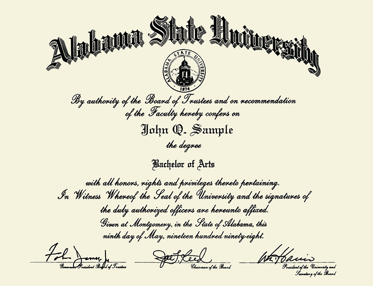 State Of Alabama Diploma