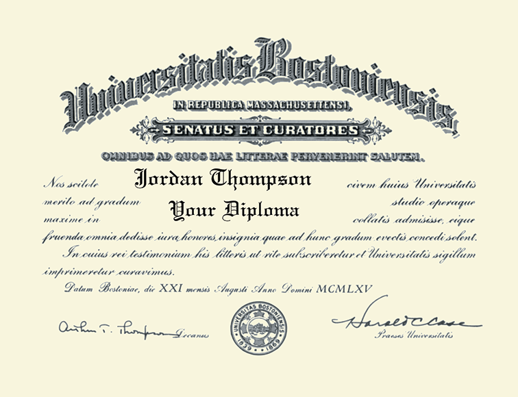 Metropolitan Boston University Diploma